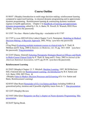 Course Outline | PDF