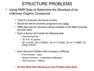 Nuclear Magnetic Resonance Spectroscopy (NMR) course-overview.ppt