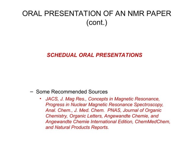 Nuclear Magnetic Resonance Spectroscopy (NMR) course-overview.ppt