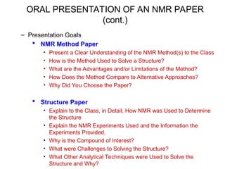 Nuclear Magnetic Resonance Spectroscopy (NMR) course-overview.ppt