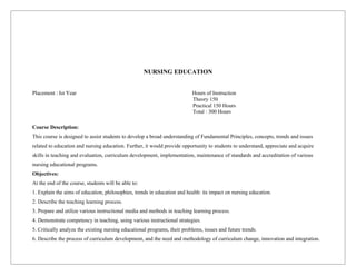 COURSE-PLAN-MSC-1st-YEAR.pdf ehehewhehehheheheh | PDF