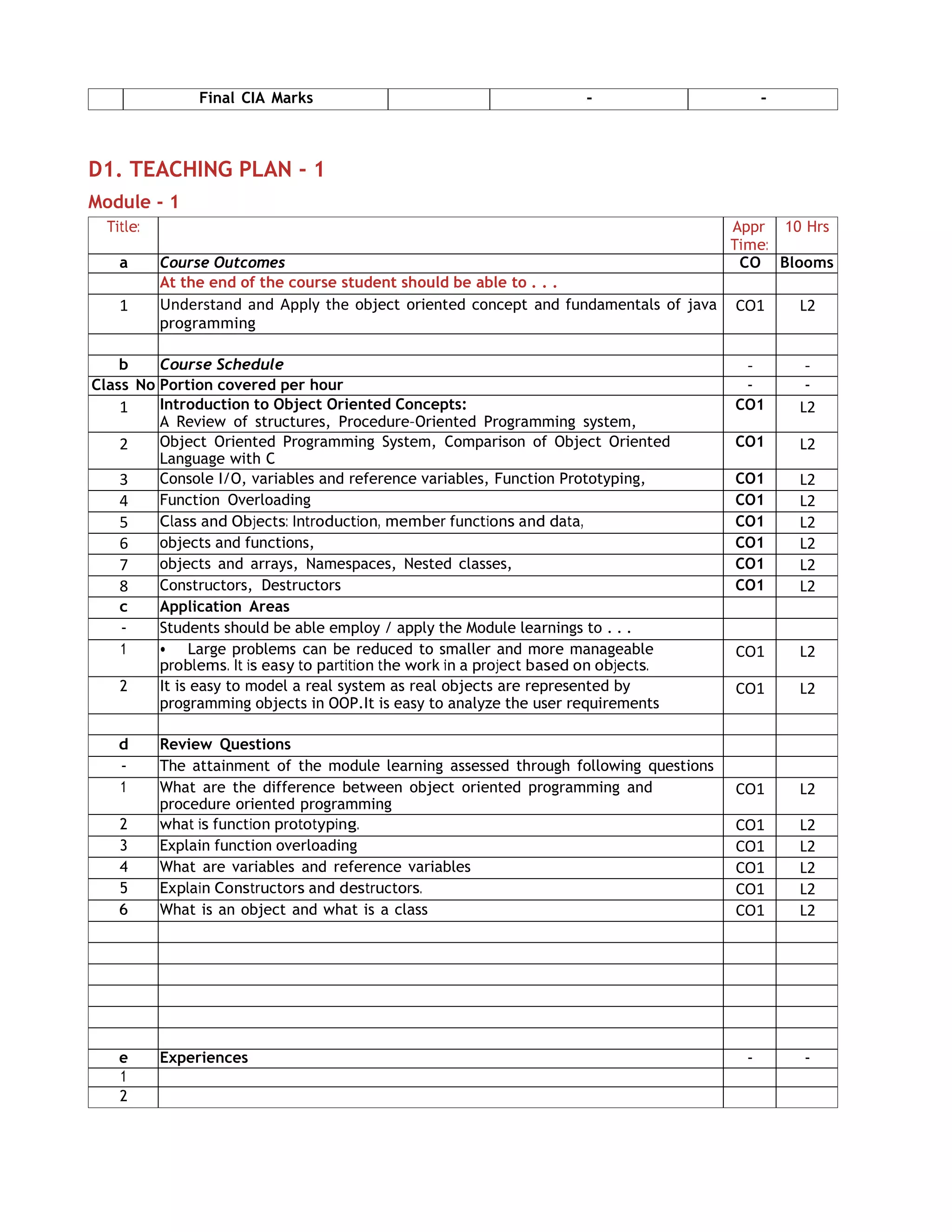 Course-Plan-Object Oriented Concept (18CS45)1.pdf