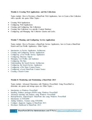 SharePoint 2013 for Administrators and IT Pro's | PDF