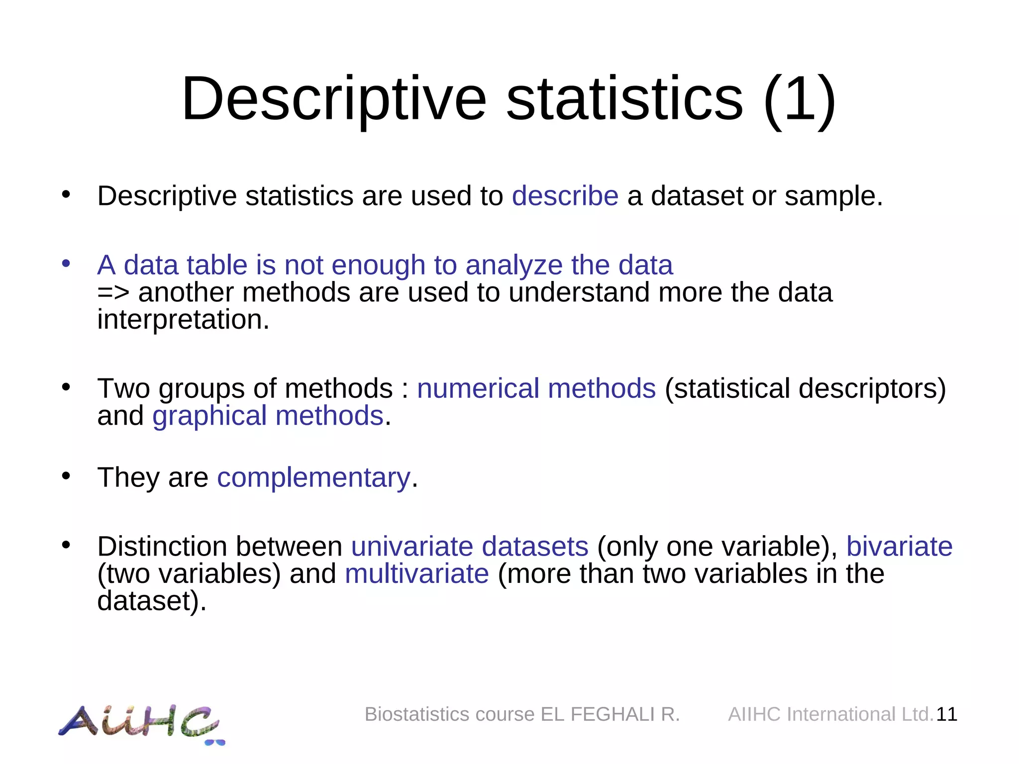 Introduction to Biostatistics | PPT