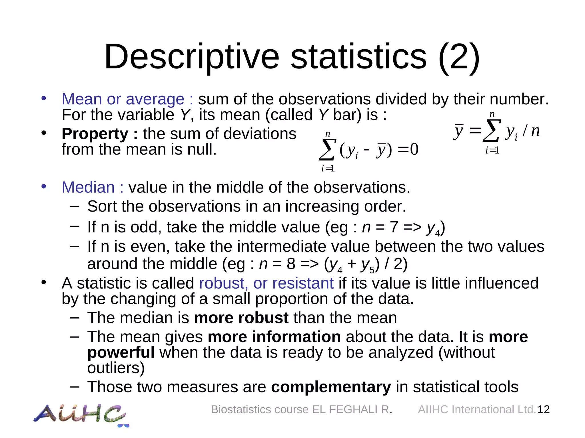 Introduction to Biostatistics | PPT