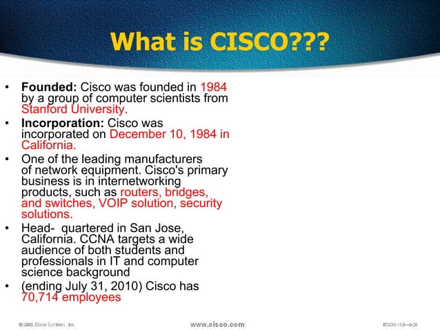 Basic CCNA course 1 (CISCO SYSTEMS).pptx | Computer Networking | Computing