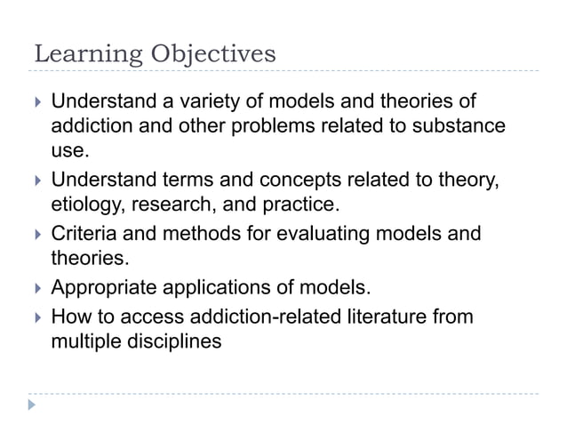 Models of Addiction | PPTX