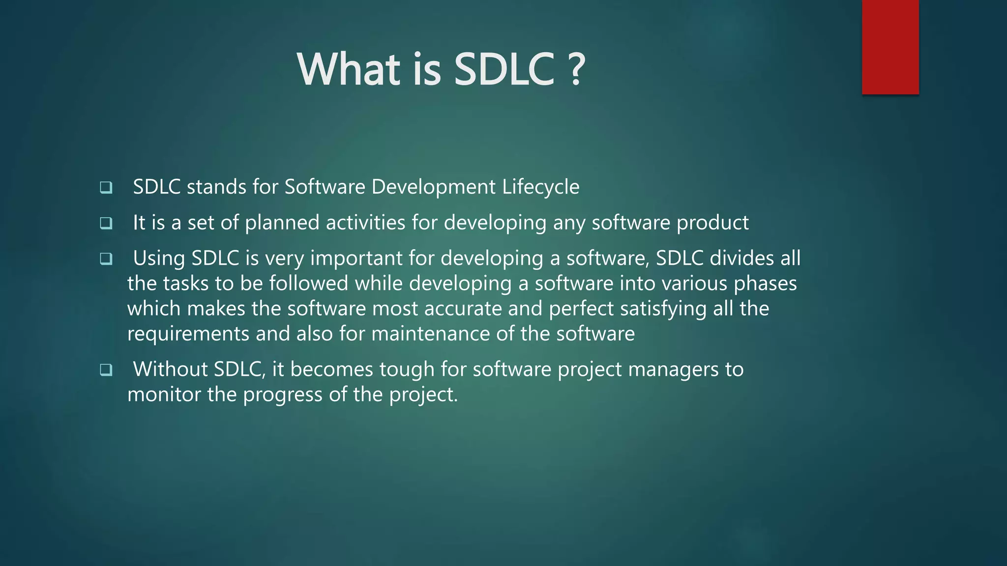 SDLC (Software development life Cycle) | PPTX
