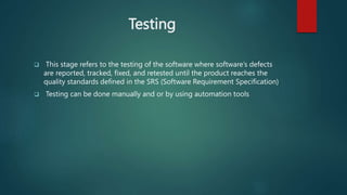 SDLC (Software development life Cycle) | PPTX