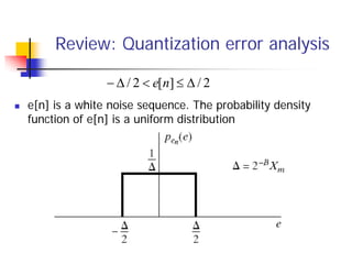 Course 10 example application of random signals - oversampling and noise shaping | PDF