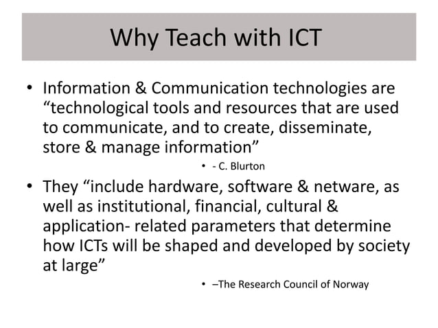 ICT in classroom teaching | PPTX | Internet | Computing