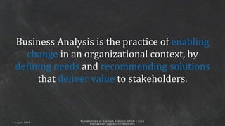 Fundamentals of Business Analysis | PPTX