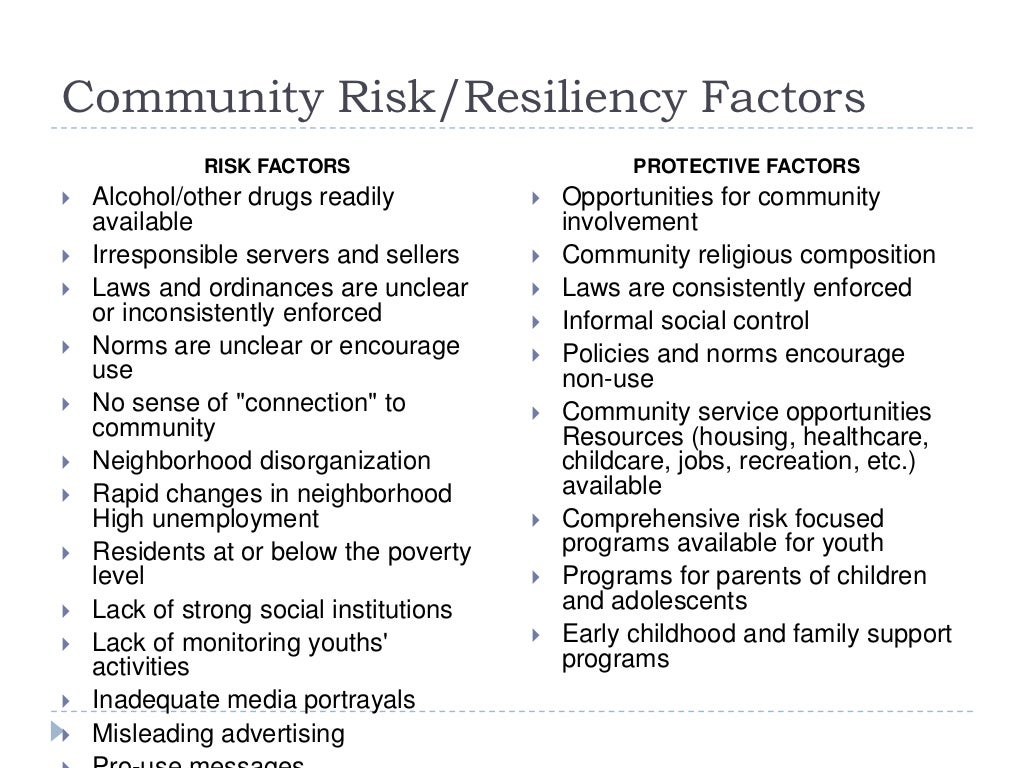 Addiction Risk And Protective Factors