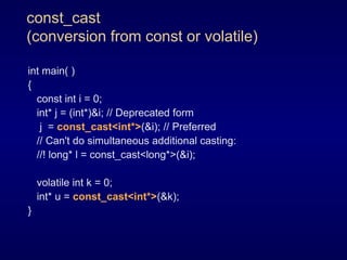 COURSE INTRODUCTION TO C++ PROGRAMMING LANGUAGE (CONTINUATION) | PPT