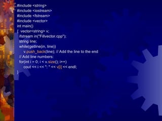 COURSE INTRODUCTION TO C++ PROGRAMMING LANGUAGE (CONTINUATION) | PPT
