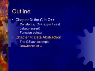COURSE INTRODUCTION TO C++ PROGRAMMING LANGUAGE (CONTINUATION) | PPT