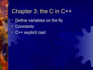 COURSE INTRODUCTION TO C++ PROGRAMMING LANGUAGE (CONTINUATION) | PPT