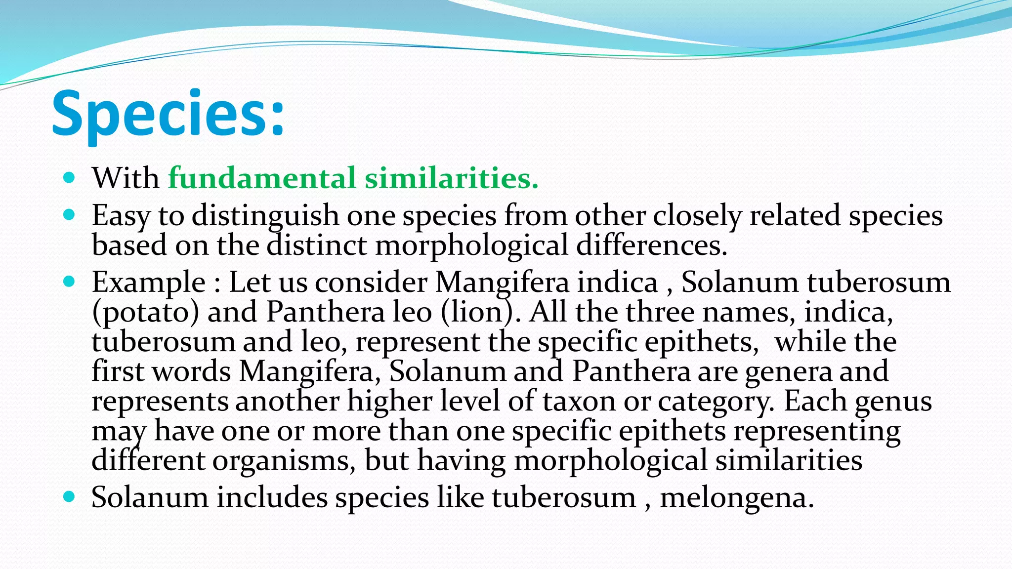 TAXONOMICAL CATEGORIES | PPTX