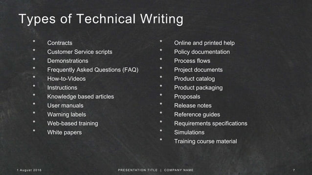 Technical Writing | PPTX | Technology & Computing