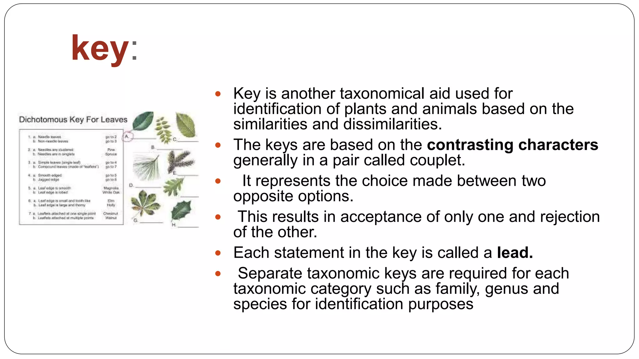 Taxonomical Aids | PPTX