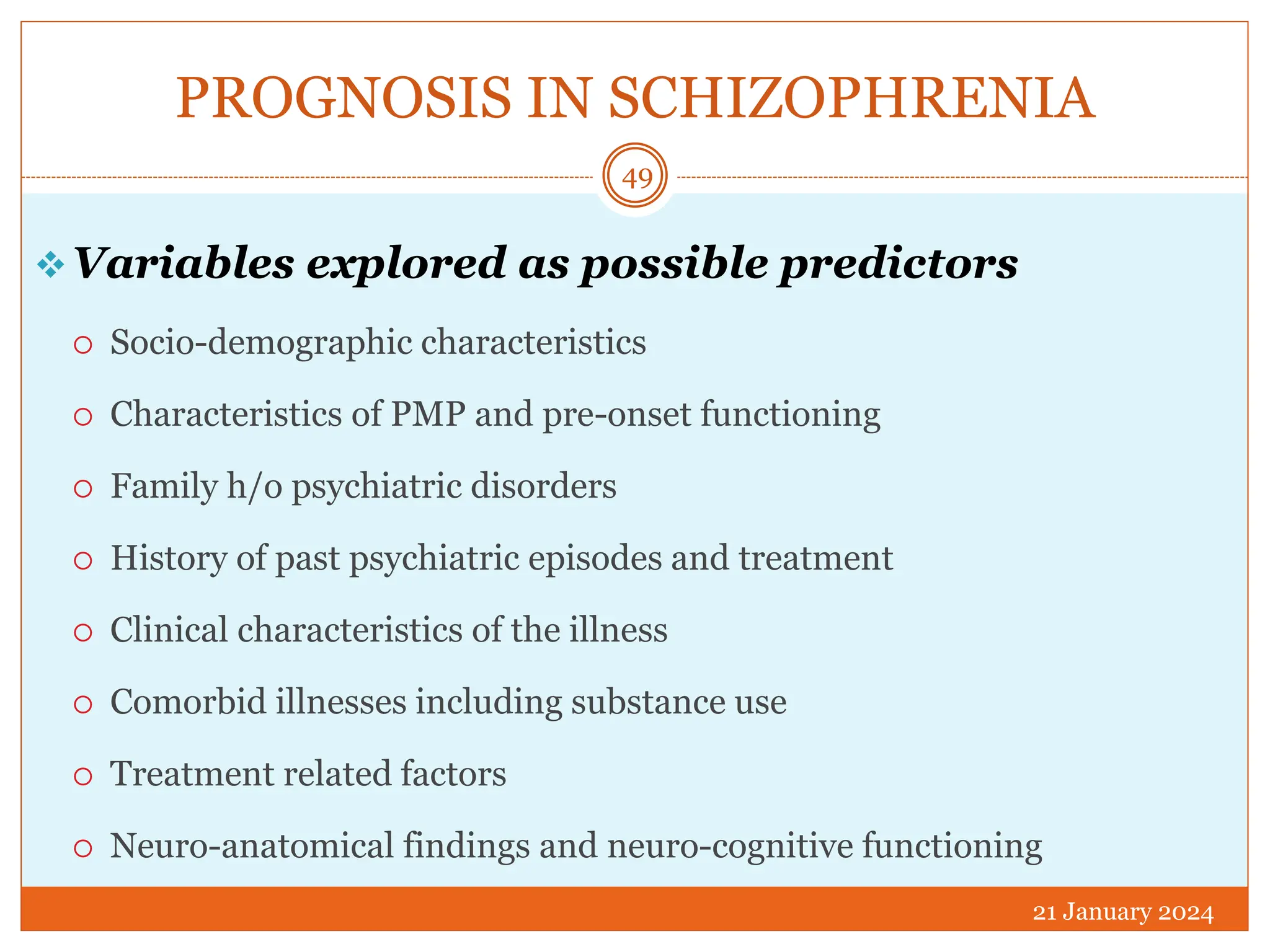 Course and Prognosis of Schizophrenia.ppt