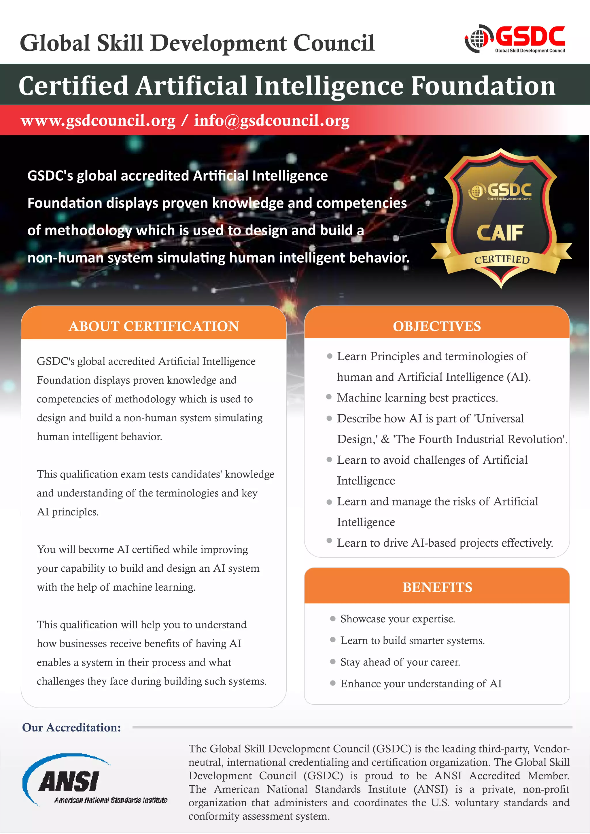 Certified Artificial Intelligence Foundation | PDF