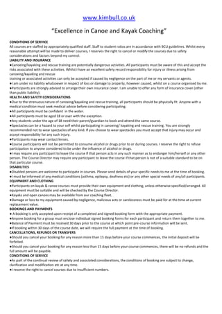 Course booking form | PDF