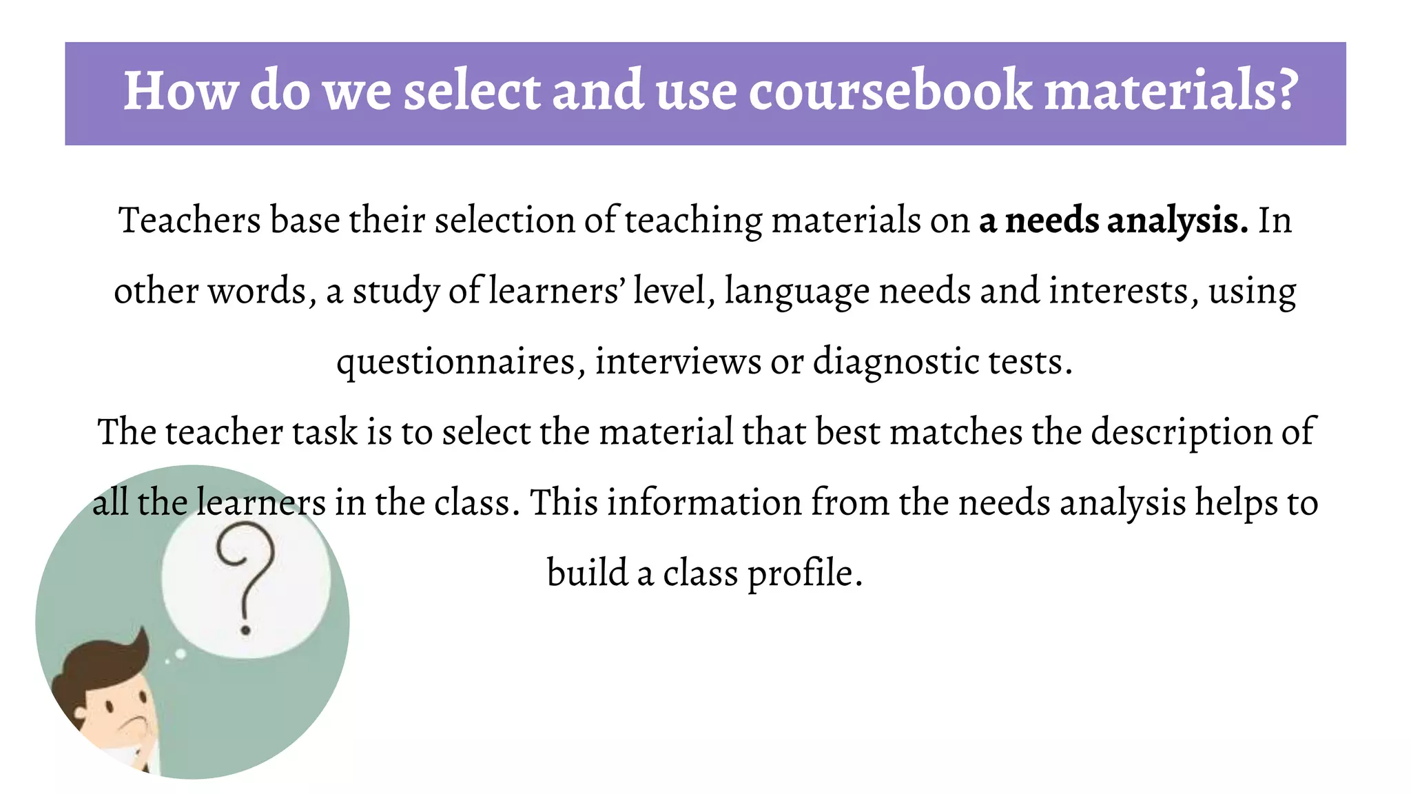 Coursebook materials | PPTX