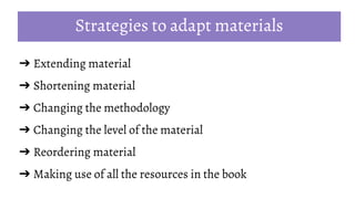Coursebook materials | PPTX