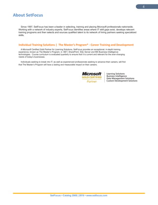 SetFocus Course Catalog | PDF