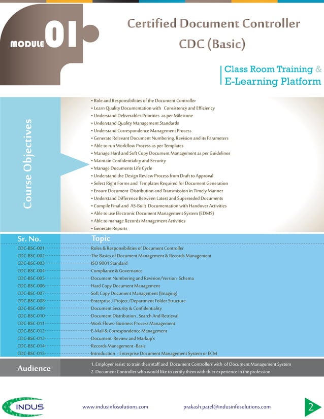Document Management and Record Management courses | PDF