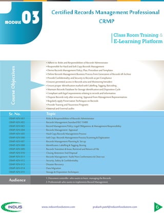 Document Management and Record Management courses | PDF