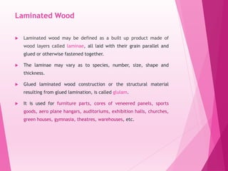 Composite wood and Adhesives | PPTX