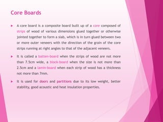 Composite wood and Adhesives | PPTX