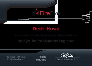 FireEye Junior System Engineer | PPT