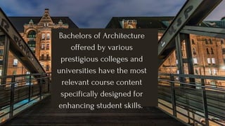 Course content of b. arch programme | PDF