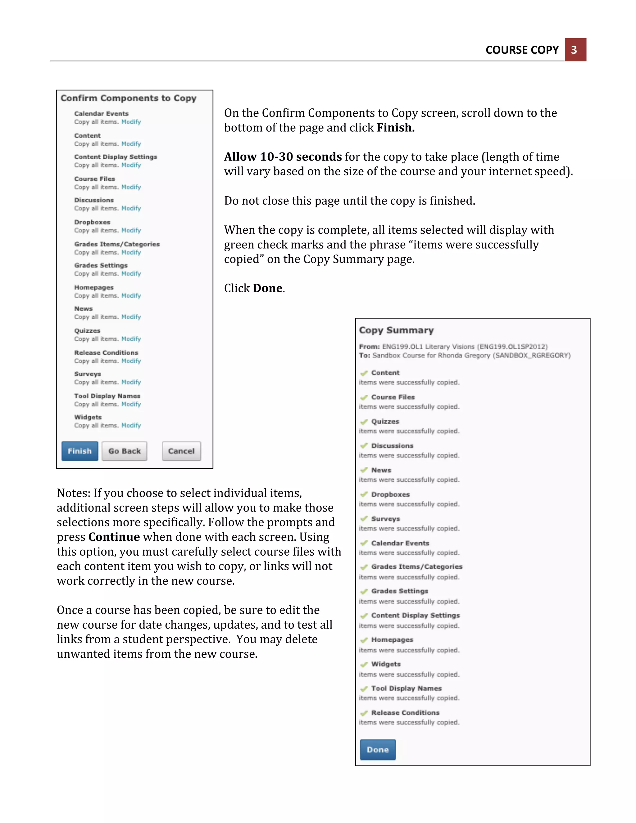 Course copy instructions | PDF