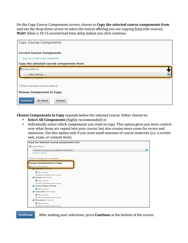 Course copy instructions | PDF