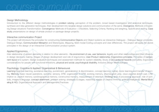 Course curriculum, Department of Design, IITG- India | PPT