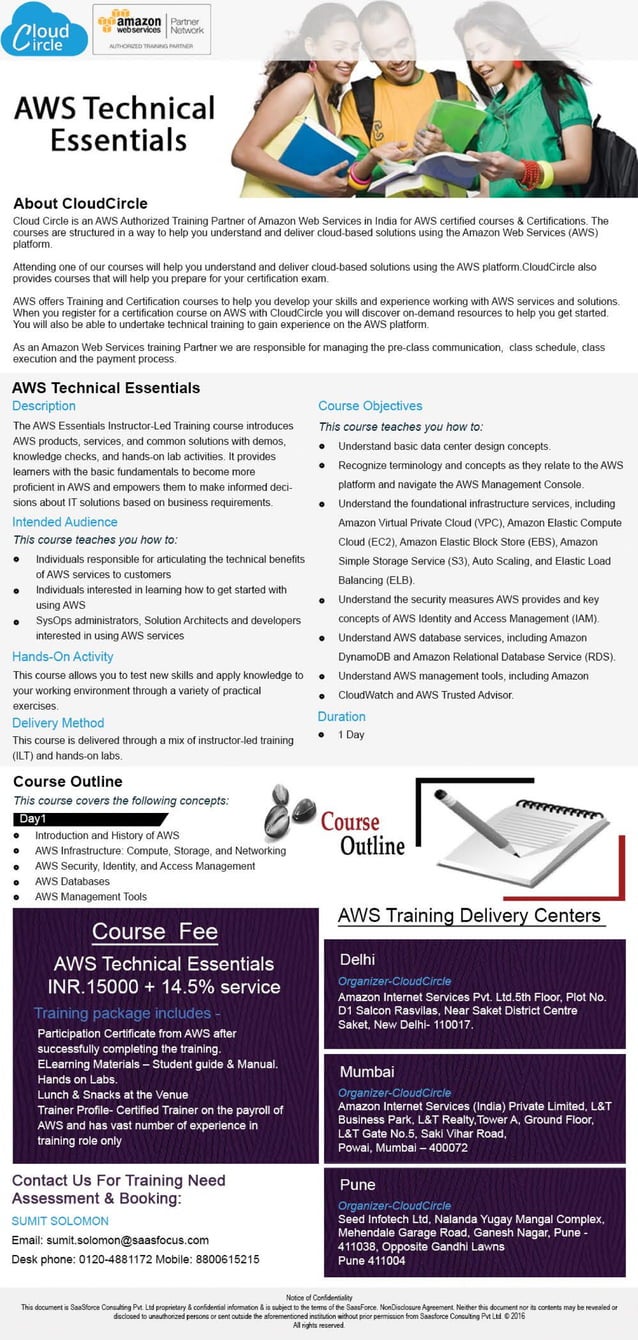 AWS Technical Essentials - Course Curriculum | PDF