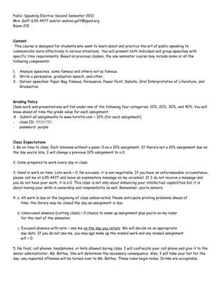 Course description | DOC | Homework and Study | Education