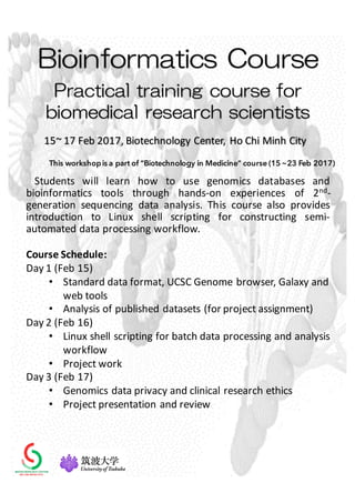 Course description experimental course in biotechnology in medicine | PDF