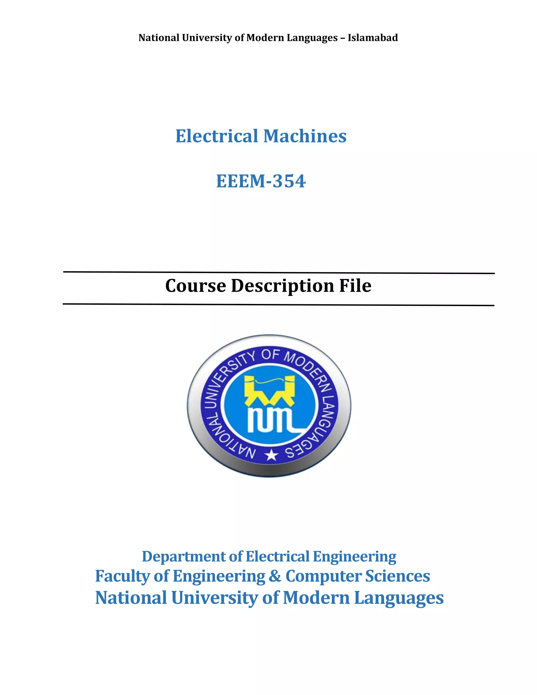 Course Description File - Electrical machines Finalized (1).pdf