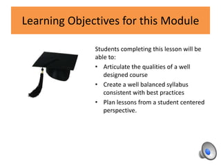 Course design and syllabus construction | PPT