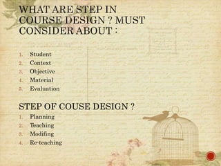 Course design | PPTX