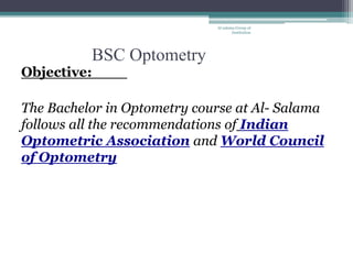 Optometry course Details | PPT