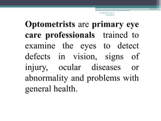 Optometry course Details | PPT