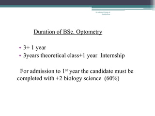 Optometry course Details | PPT
