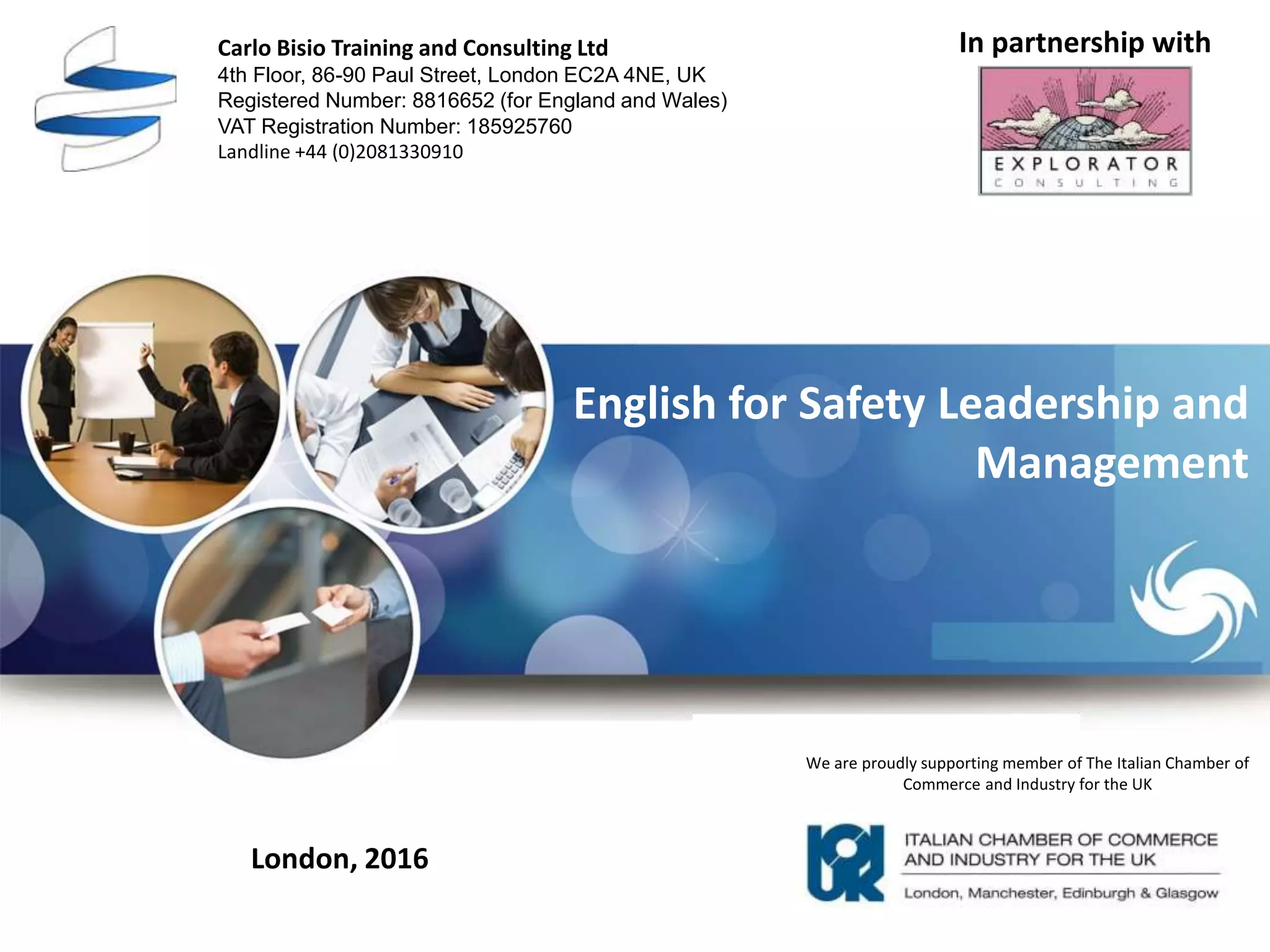Course English for safety leadership and management | PPTX