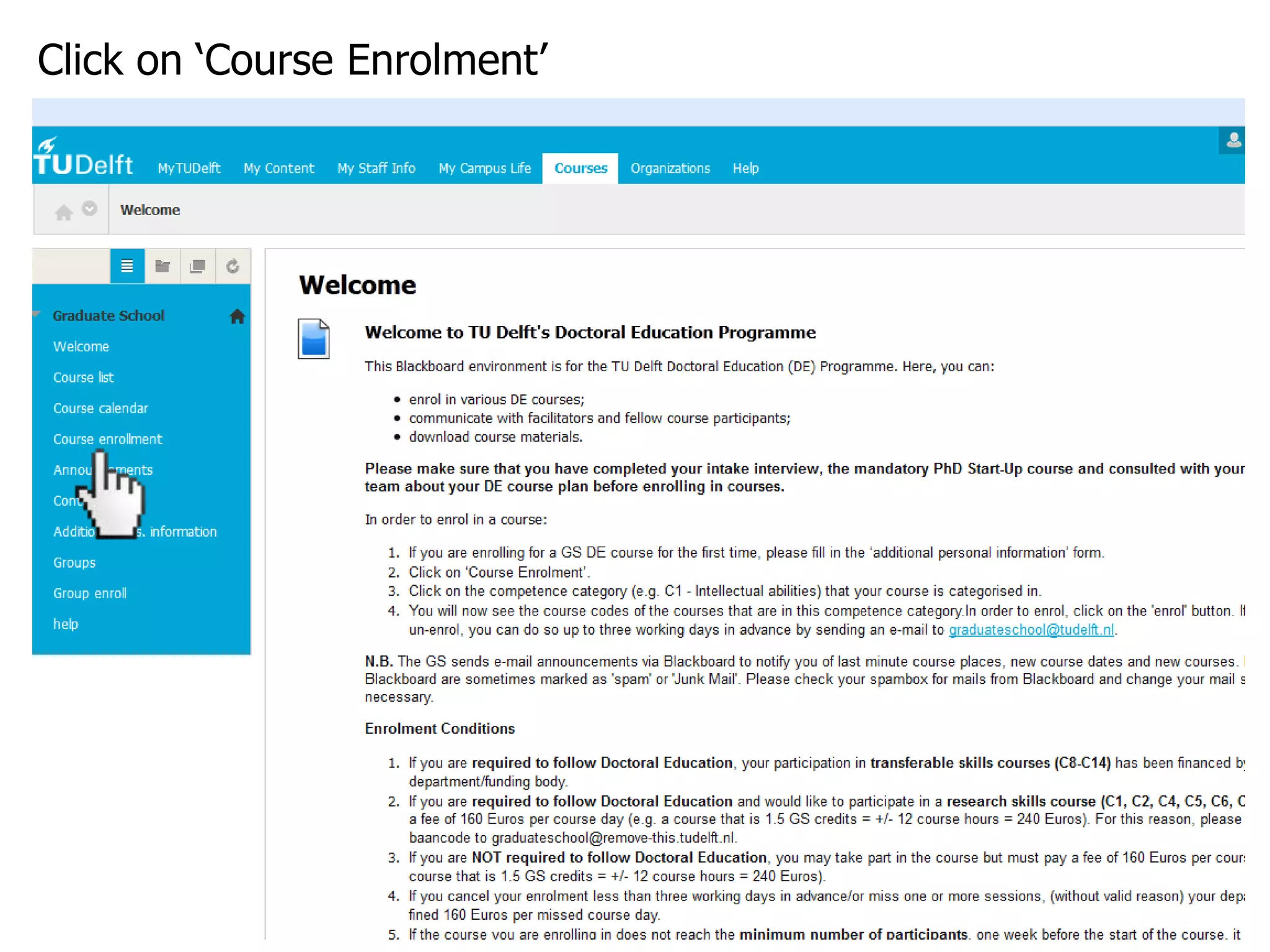 Course enrolment | PPTX | Education